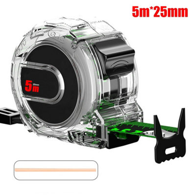 Fluorescent Steel Tape Measure precision Tape 5 Metric Measure Measuring UK