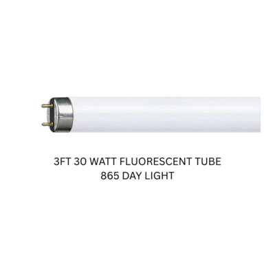 Fluorescent Tube F30W/865 T8 3ft Triphosphor Day Light 30 Watt 6500K