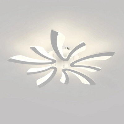 Flush Ceiling Light Fixture Modern 5-Light V Shape Neutral White 50W ...