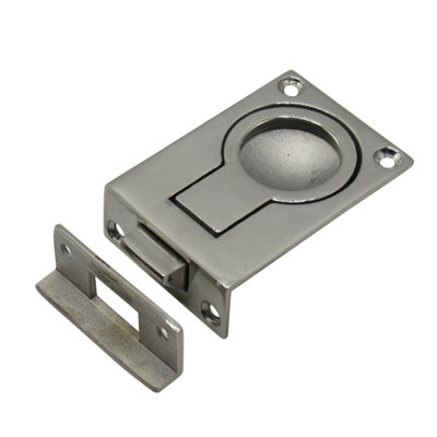 Flush Lifting Ring Pull Handle with Catch 60MM x 40MM (Stainless Steel ...