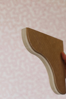 Fluted edged wall shelf and fluted bracket kit - MDF Wood (Moisture ...