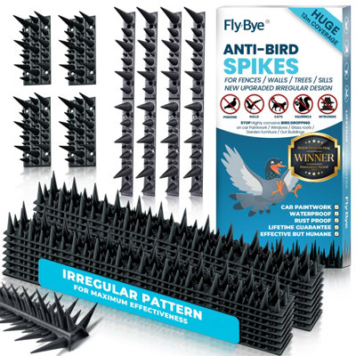Fly-Bye Anti Bird Spikes - 12m Coverage with 5000 Spikes 2 Pack ...