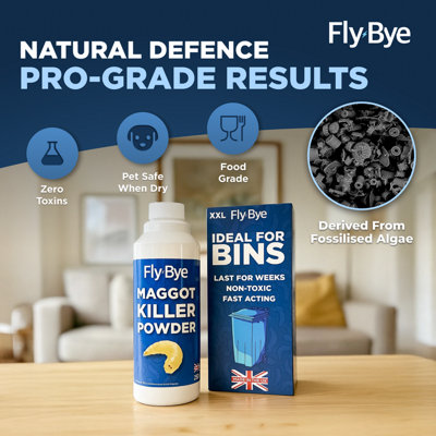Fly-Bye Shard Maggot Killer Dust 250g - Diatomaceous Earth Formula ...