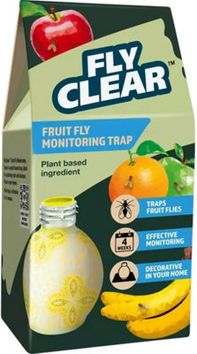 Fly Clear Fruit Fly Trap Odourless and Non-Toxic Indoor Solution for ...