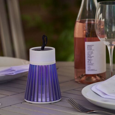 Fly Killer Lamp - Cordless Freestanding or Hanging Indoor Outdoor ...