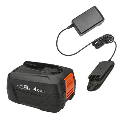 Flymo Power For All Battery & Charger Starter Set 18V 4.0Ah FLY105 ...
