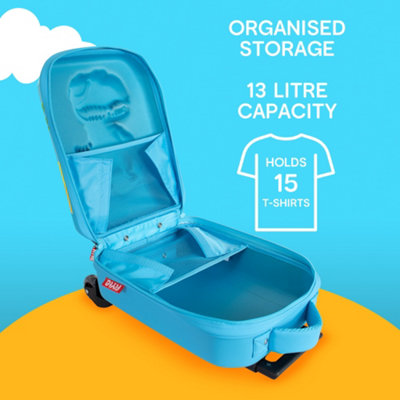 Flyte 3D Dinosaur Hardtop Cabin Suitcase - 2 Wheels, 13 Litre Capacity ...
