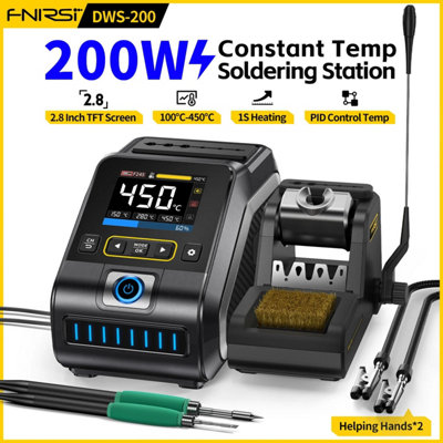FNIRSI DWS-200 200W Soldering Iron Station F245 6 Tips