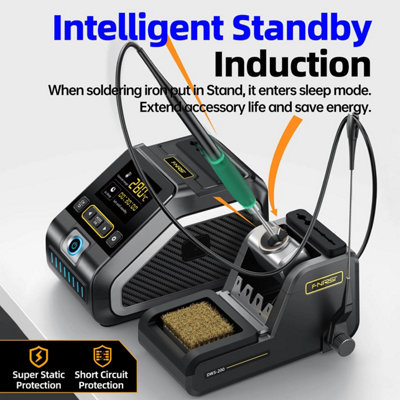 FNIRSI DWS-200 200W Soldering Iron Station F245 6 Tips