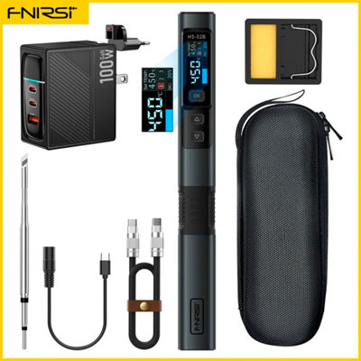 FNIRSI HS-02B Intelligent Soldering Iron Standard 100W PD GaN Fast ...