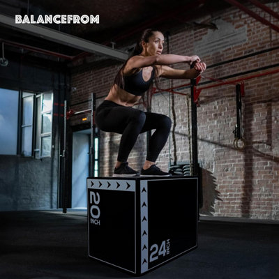 Foam Plyometric Box Jumping Exercise BalanceFrom Anti-Slip Jumping Trainer