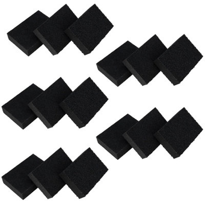 Foam Sponge Sanding Blocks 60 80 120 Mixed Grit Abrasive Wet + Dry 15 Pack