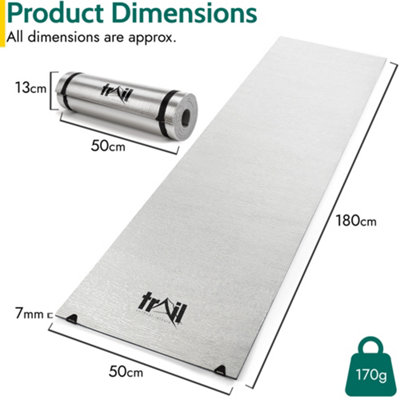 Foil Camping Mat 7mm Thick Aluminium Sleeping Roll Pad Waterproof ...