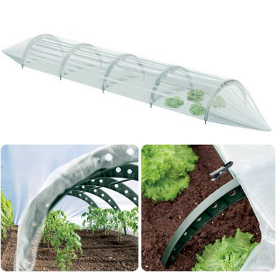 Foil Greenhouse Tunnel 240cm Veg Flower Protection Garden Plants Home ...