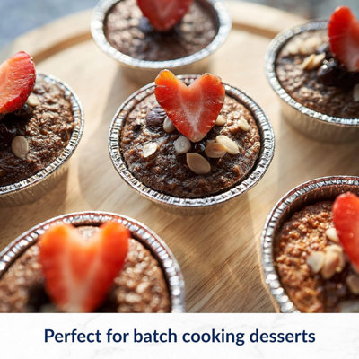 Foil Pie Cases 50 Pack Reusable Aluminium Cupcake Cases for Airfryer ...