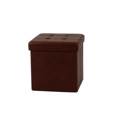Leather cube ottoman store