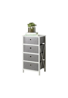 Foldable 4 Drawer Fabric Storage Organiser Unit