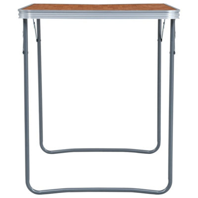 Foldable Camping Table with Metal Frame 80x60 cm