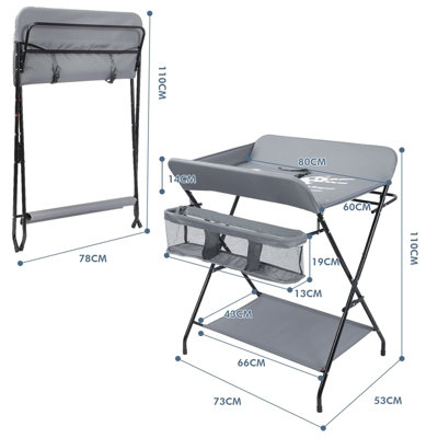 FOLDABLE CHANGING TABLE, CLOTHES STORAGE STATION