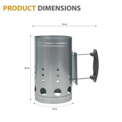 Foldable Charcoal Starter for Barbecue Grills