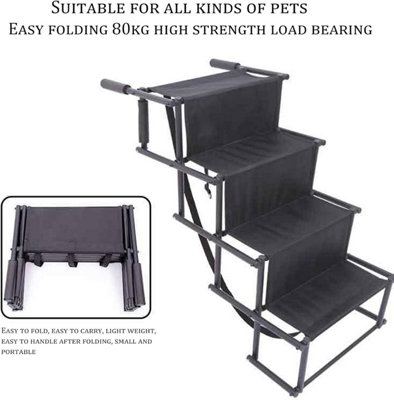 Foldable Dog Car Ramp Dog Car Ladder Steps Lightweight Portable Dog Car ...