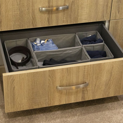 Foldable Fabric Drawer Inserts & Drawer Organisers - Set of 12