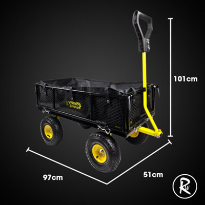 Foldable Folding Trolley Mesh Camping Festival Cart RocwooD Wagon With ...
