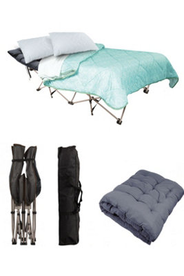 Foldable Guest Bed with Removeable Cushioned Mattress