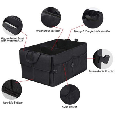 Foldable Heavy Duty Car Trunk Storage Organizer