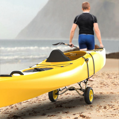 Foldable Kayak Trolley, NO-Flat Airless Tires, 90KG Capacity, Aluminum ...