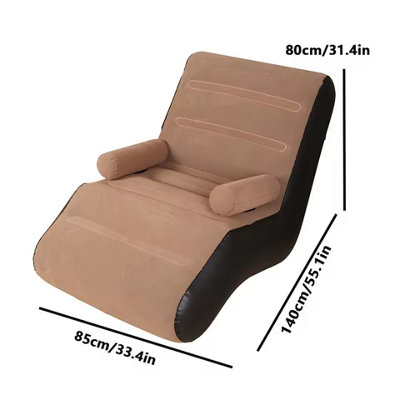 Foldable Lazy Inflatable Sofa PVC with Air Pump for Bedroom and Living Room