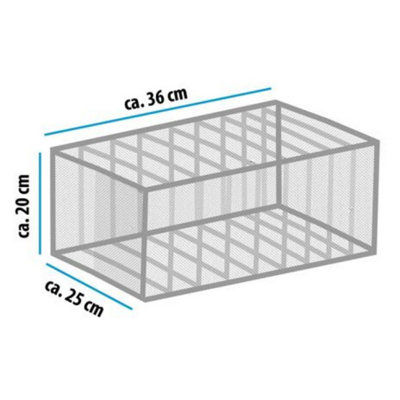 Foldable Mesh Wardrobe Clothes Organiser 36x25x20cm with 9 Compartments ...