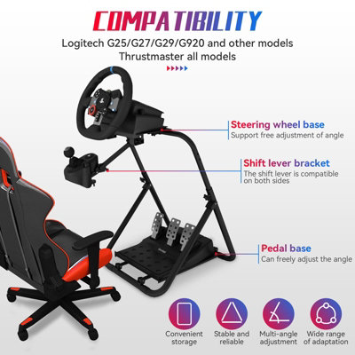 Foldable Racing Steering Wheel Stand