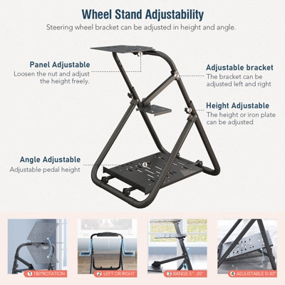 Foldable Racing Steering Wheel Stand