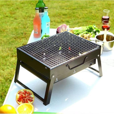 Foldable Stainless Steel BBQ Grill Portable Outdoor Charcoal Grill for ...