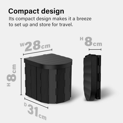 Foldable Toilet Compact Portable Toilet Potty Loo Seat Travel Camping ...