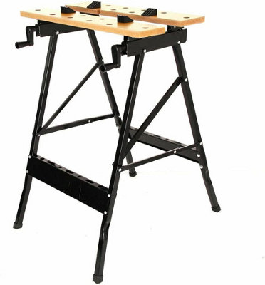 Foldable Workbench Portable Clamping Work Table Heavy Duty Steel Frame ...