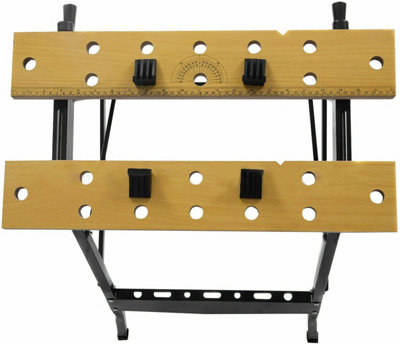 Foldable Workbench Portable Clamping Work Table Heavy Duty Steel Frame ...