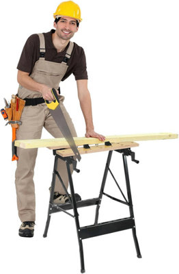 Foldable Workbench Portable Clamping Work Table Heavy Duty Steel Frame ...