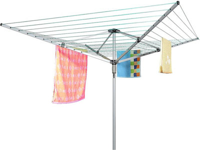 Folding 4 Arm Rotary Airer, Heavy Duty Garden Washing Line Clothes ...
