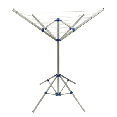 Folding Aluminium Rotary Washing Line (Indoor Laundry Airer Collapsible ...