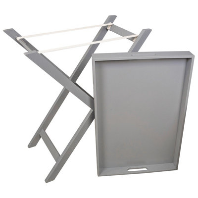 Folding Butlers Tray & Stand - Stylish Wooden Side Table with ...