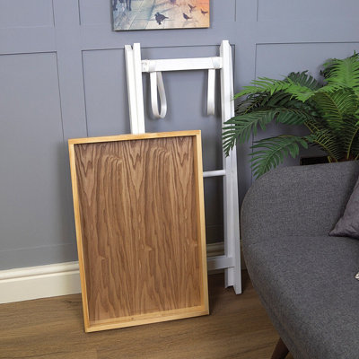 Folding Butlers Tray & Stand - Stylish Wooden Side Table with ...