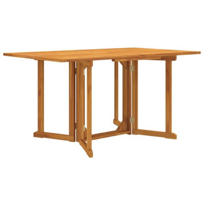 FOLDING BUTTERFLY GARDEN TABLE 150X90X75 CM SOLID WOOD TEAK
