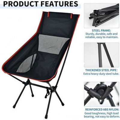 Folding Camping Chairs Portable Lightweight Outdoor Garden Beach Picnic ...