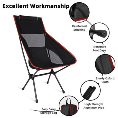Folding Camping Chairs Portable Lightweight Outdoor Garden Beach Picnic ...