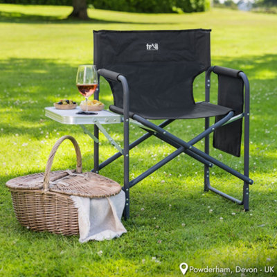 Folding Directors Chair With Side Table