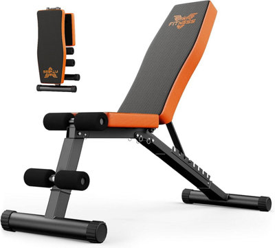 Folding Exercise Bench with 7 Adjustable Positions for Weight Lifting ...