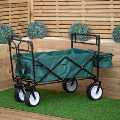 Folding Festival Camping Storage Trolley with Canopy & Waterproof Cover ...