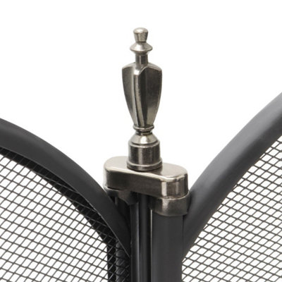 Folding Fire Guard Screen Free Standing Ashford Spark Coal Fireplace ...